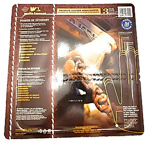 Wells Lamont Premium Leather Work Gloves 3 Pair Pack - Medium