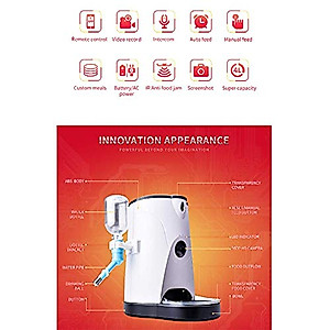 ZZK Intelligent Automatic Pet Food Feeder Pet Water Dispenser Cat Waterer Remote Video Surveillance Cat and Dog Automatic Pet Feeder