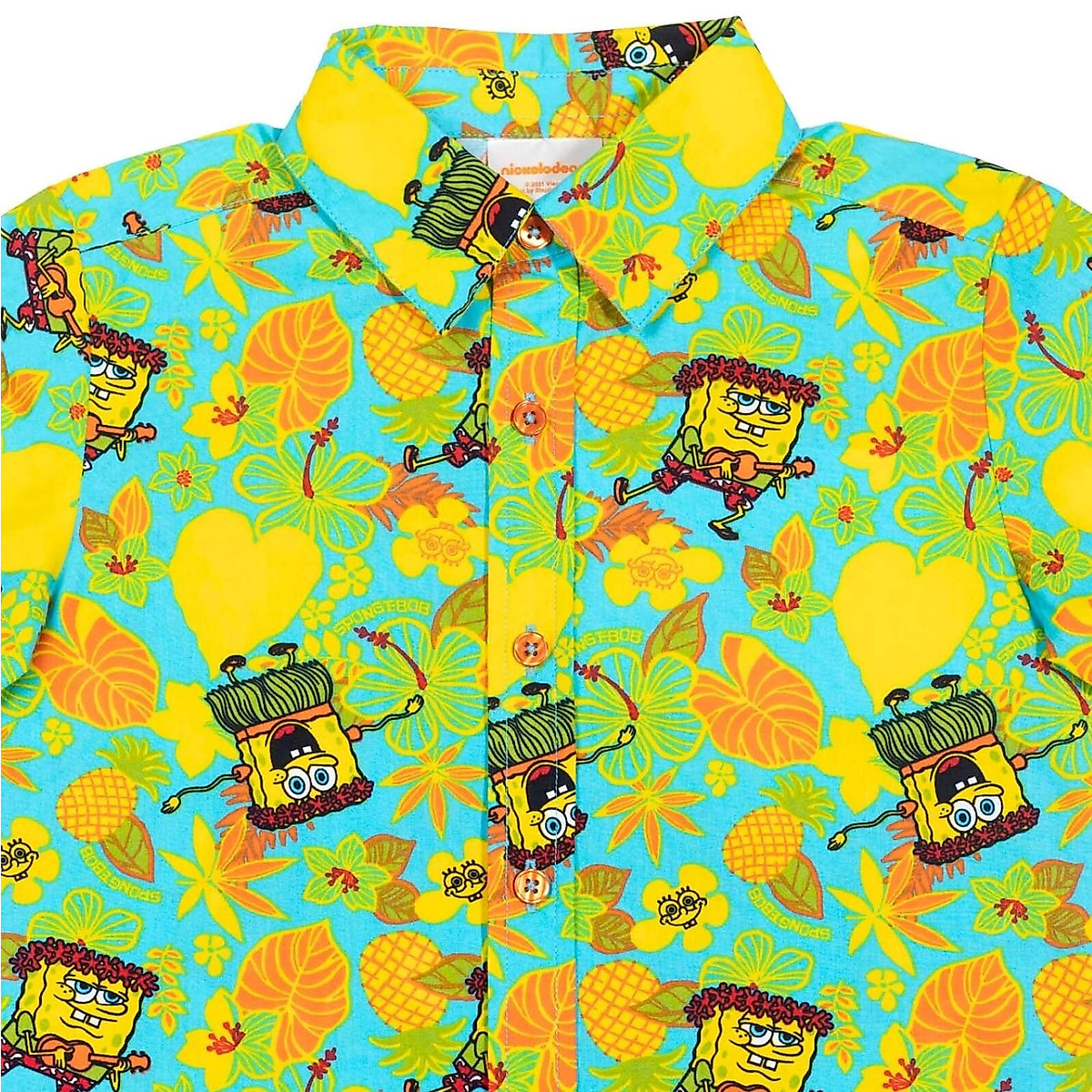 Spongebob Squarepants Toddler Boys Matching Family Hawaiian Button Down Shirt Boys 5T