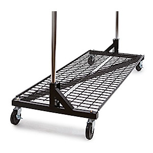 Only Garment Racks OG-RZK8SLFB Z Rack Base Shelf - Heavy Duty Two Piece Design Base Shelf for Z Racks - Black