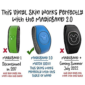 Galaxy Skin Vinyl Magic Band Decal Wrap Decal Skin Sticker Compatible with The Disney MagicBand 2