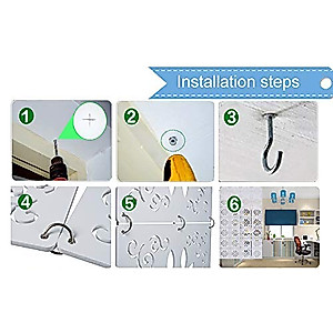 BMIDRUT 12Pcs/Set Hanging Room Divider White DIY Panel Screens Partition Wall Dividers Room Decorative with All Accessories 11.4x11.4 Inch (M6)