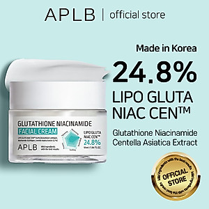 APLB Glutathione Niacinamide Facial Cream | LIPO GLUTA NIAC CEN™ 24.8% 1.86 FL.OZ/Korean Skincare, Deep hydration, Niacinamide, Improve skin elasticity, Improve skin texture