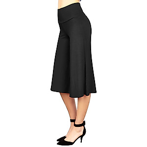 MBJ WB876 Womens Knit Culottes Pants XL Black