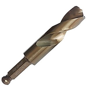 NordWolf 9/16" M35 Cobalt Stubby Drill Bit for Stainless Steel & Hard Metals, with 5/16" Hex Shank for Quick Chucks & Impact Drivers