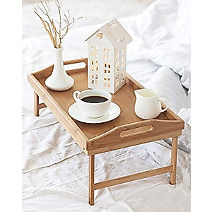 Folding Bed Tray Table With Legs And Breakfast Serving Tray Bamboo Bed Table And Bed Trey With Legs Dinner Butler Tray Lad Desk