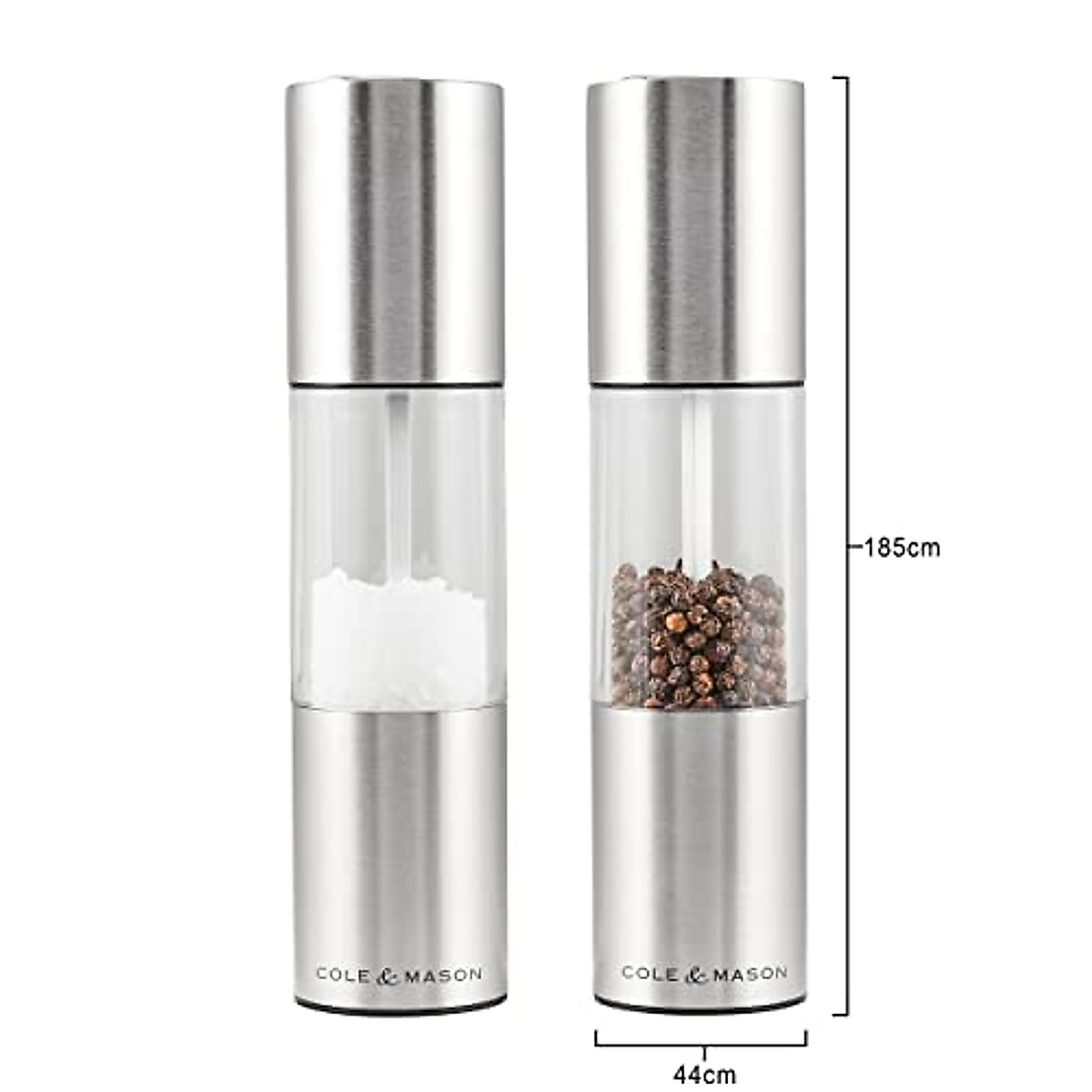 Cole & Mason Oslo PM/SM GS 180mm Clr S/Steel Precisio, 185 mm, Silver/Clear