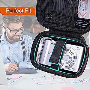 L LTGEM Hard Carrying EVA Case for Canon PowerShot ELPH 360/180/190 Digital Camera or Sony DSCW800/Cyber-Shot DSCW810/DSCW830 Digital Camera (Black)