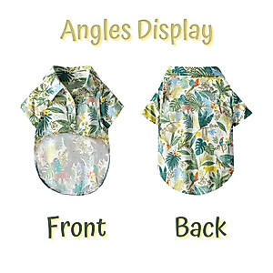 Harikaji Dog Hawaiian Shirt, Summer Pet Clothes Large Dog Cool Costume Beach T-Shirt for Medium Large Dog(White,6XL)