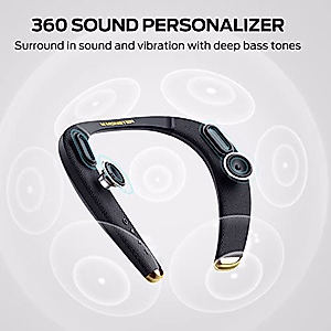 Monster Boomerang Petite Neckband Bluetooth Speakers, Neck Speaker with 15H Playtime, aptX High Fidelity 3D Stereo Sound, Low Latency, Built-in Mic, IPX5 Waterproof Speaker for Home Outdoor