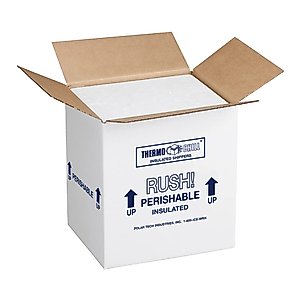 Polar Tech Thermo Chill 266/J56C Large Insulated Foam Container, 19" Length x 12" Width x 16" Depth