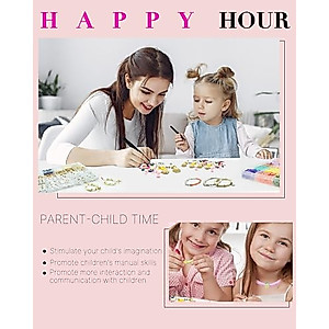 Paodey Bracelet Making Kit, 10,000 Pcs Polymer Clay Beads, 48 Colors Flat Round Beads Jewelry Making Kit Heshi Disc Letter Beads Crafts Gift for Adults (3Boxes)