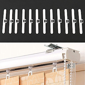 SING F LTD 31Pcs Vertical Blind Bottom Weights Accessories Repair Kit 89mm Vertical Blind Top Hangers 10M Chain and Connector Plastic DIY Replacement