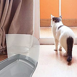 3 Pcs Cat Litter Box Pee Shields, Easy Clean Anti-Splashing Flexible Litter Pan Pee Shields for Open Top Litter Pan - Litter Box Not Included