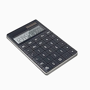 Calculator 12-Digit Display Big Button Financial Office Calculator Large Screen Dual Power System Portable Calculator (Color : D, Size