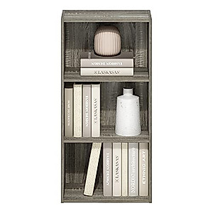 Furinno Luder 3-Tier Open Shelf Bookcase, French Oak