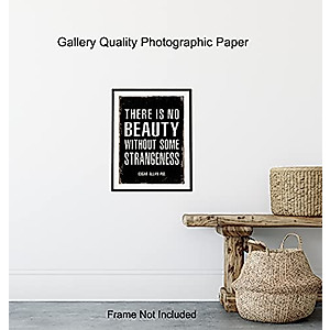 Edgar Allan Poe Quote Art Print - Goth Room Decor Poster Sign - Decoration for Living Room, Bedroom, Office, Apartment - Cool Unique Gift - Funny Sayings for Wall Decor - Gothic Home Decor Picture