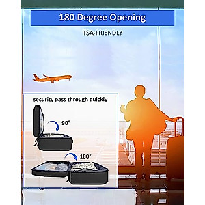 Travel Laptop Backpack, 40l Extra Large Laptop Backpack for Men Women, Business Carry on Backpack with USB Charging Port Fits 17 Inch Notebook, College Bookbag Duffel Bag for Weekender Work, Black