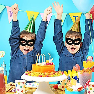 Tudona 24 Packs Superhero Masks for Kids Superhero Eye Masks Party Favors Cosplay Halloween Masks Birthday Party Masks Costume Party Supplies