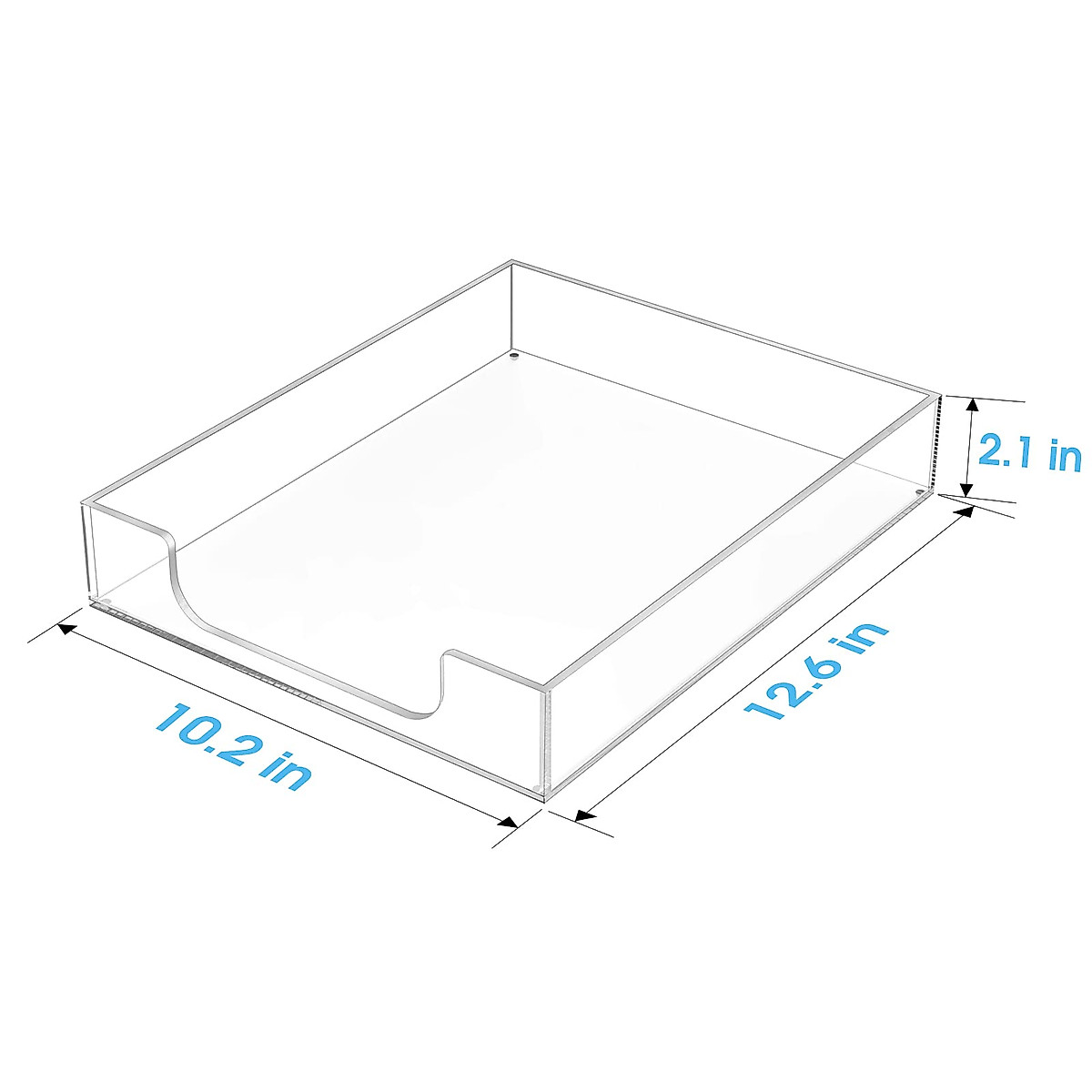 MaxGear Acrylic Letter Tray Letter Organizer Desk Tray Paper Tray Document Tray File Tray File Organizer for Magazines/Folders/Notebooks/Stationery/Desk Accessories, Clear