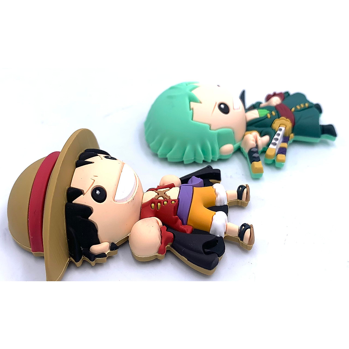 Monogram One Piece Monkey D. Luffy with Cape & Zoro 2 Piece 3D Foam Figure Magnet Set - Magnet for Refrigerators and Lockers