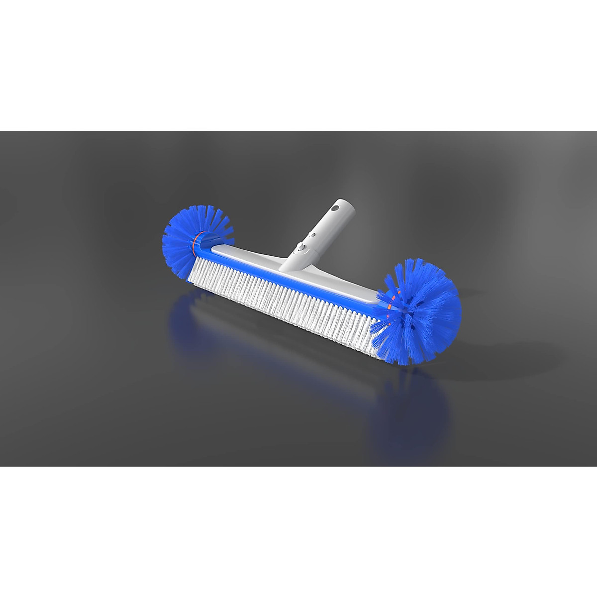 Cheerclean Pool Brush, Hemispherical Bristles, Pool Cleaning Brush Head, Pool Wall Brush with Aluminum Handle Pool Brushes for Cleaning Pool Walls