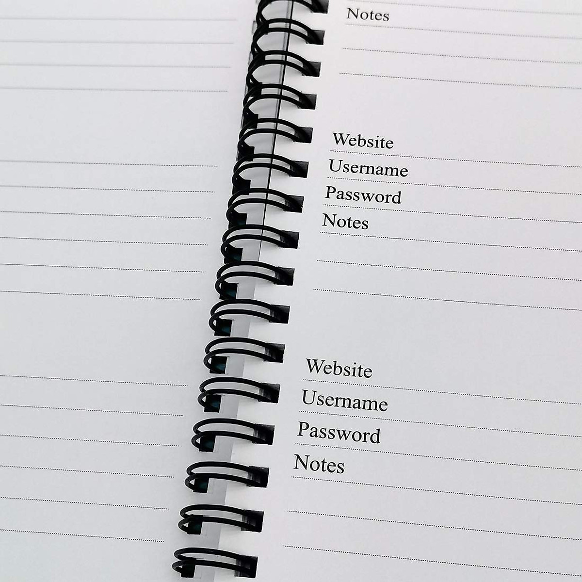 Nokingo Spiral Password Book with Tabs - 5x7 inch Password Organizer with Alphabetical Tabs for Internet Login, Website, Username, Password. Password Keeper for Home or Office