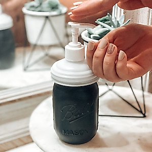 reCAP Mason Jar Pump Lid Soap and Condiment Dispenser | Regular Mouth | Natural | Made in The USA | Leak-proof | Freezer-proof