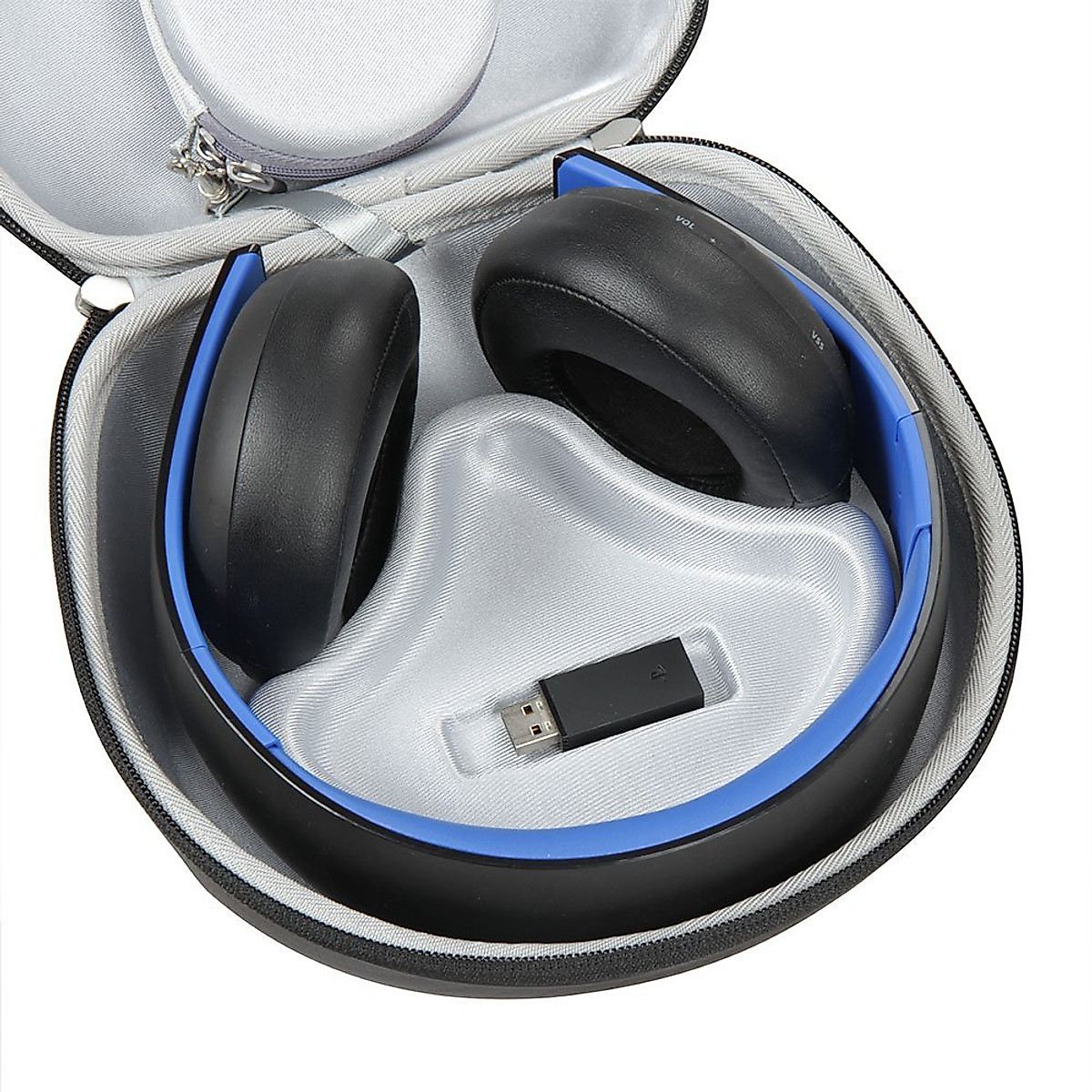 for Sony PlayStation Gold Wireless Stereo Headset PS4 Gaming Headphone Hard EVA Travel Carrying Case Bag by Hermitshell