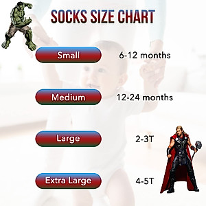 Marvel Legends Superhero Boys Socks, Toddler Socks & Kids Socks, Quality Made Little Boys Socks & Toddler Boys Avenger Socks