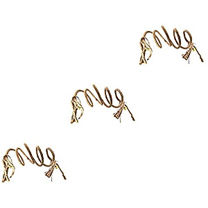 Ipetboom 3 pcs Bird Medium Bungee for Small L Chew Toys Size Macaw Conure Toy Parrot Bungees Cotton Grey Plaything Pet Stand Hanging Rope Bar Perch Pendant Climbing Cage