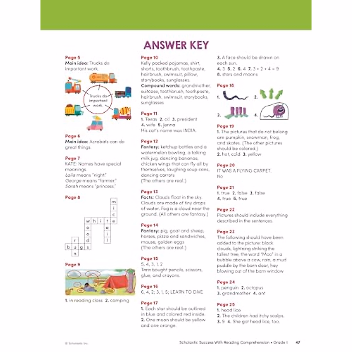 Scholastic Success with Reading Comprehension Grade 1 Workbook (Scholastic, Grade 1)