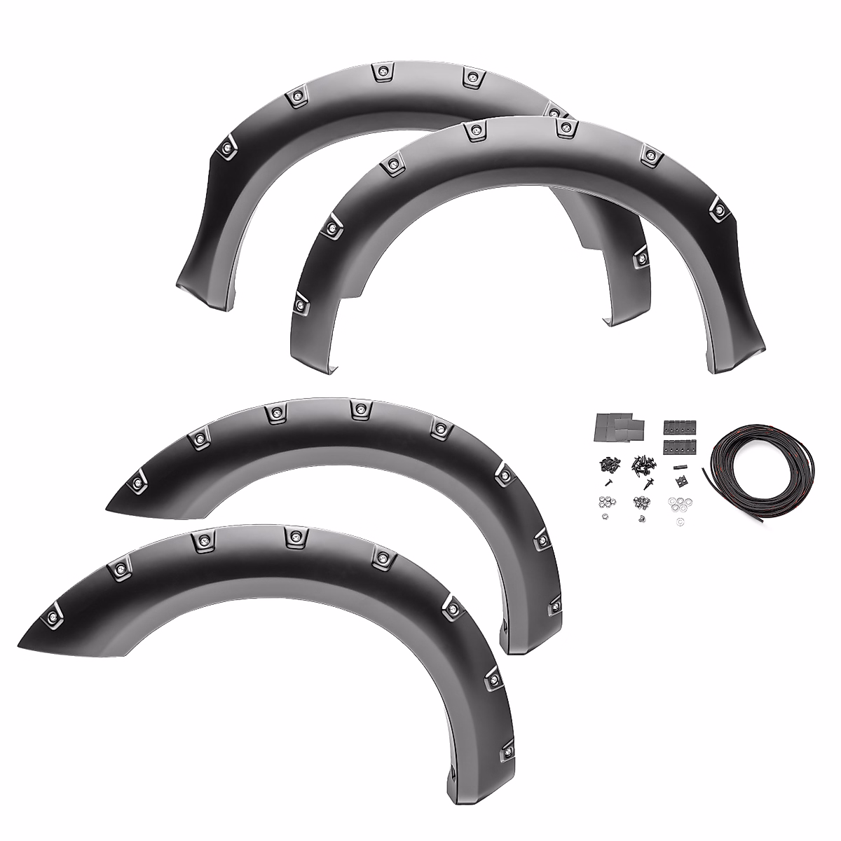 Bushwacker 71907-02 Boss Pocket Style Fender Flares 4pc. Set fits 2006-2020 Nissan Frontier with Chrome Bumper (6' Truck Bed)