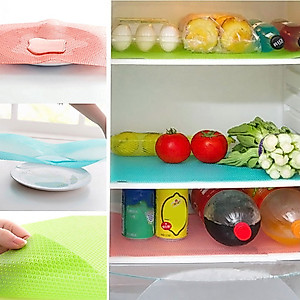 JINDIN Refrigerator Mats Liner Fridge Pads Shelves Liner for Keeping Vegetables Fruit Fresh Drawer Pad Table Mat 4pcs/lot Pink