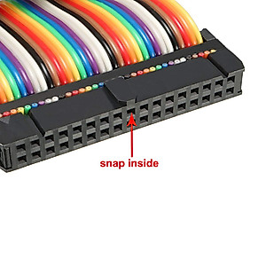 uxcell IDC Rainbow Wire Flat Ribbon Cable 34 Pins 148cm Length 2.54mm Pitch Type-B