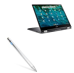 BoxWave Stylus Pen Compatible with Acer Chromebook Spin 713 (CP713-3W) - AccuPoint Active Stylus, Electronic Stylus with Ultra Fine Tip for Acer Chromebook Spin 713 (CP713-3W) - Metallic Silver