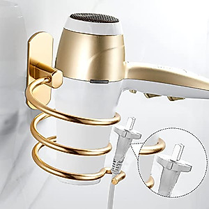 TAEFAR Hair Dryer Holder, Aluminum Hair Dryer Holder for Bathroom and Bedroom