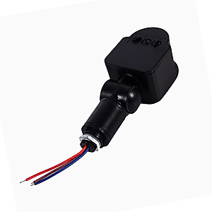 Motion Sensor Detector Switch, 90~250V 180 Degree Wall Mount Infrared PIR Motion Sensor Detector Infrared Switch for Outdoor Indoor (Black)