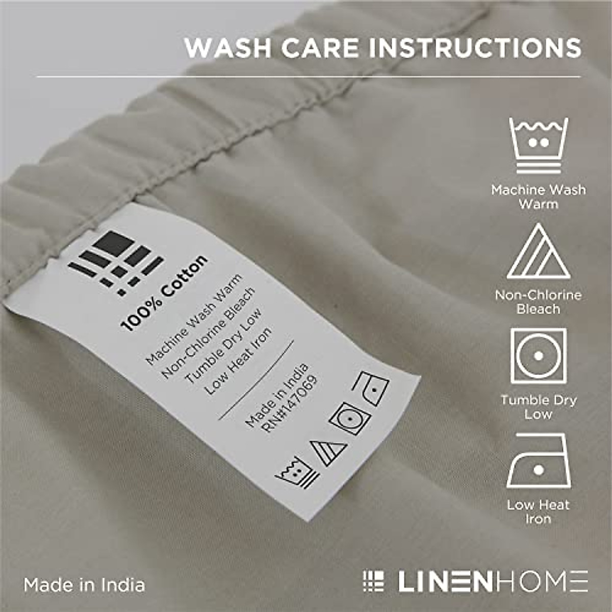 100% Cotton Percale Fitted Sheet Queen Size, White, 1 Deep Pocket Fitted Sheet, Crisp and Cool Strong Bed Linen, 60"X80"+15"