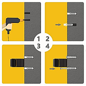 Verdenu 6 Pack Broom Holder Wall Mount, Mop Wall Mount Holder, Stainless Steel Command Broom Holder with Screws, Garden Tool Rack Wall Mount for Kitchen, Home, Bathroom, Garage Storage