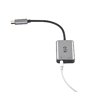 Type-C to HI-RES 3.5MM Audio with PD Charging Adapter (Gray), DAC Supports 44.1/48/96/192kHz/384kHz Sample Rate, 16/24/32-bit,Support PD Charging with Power up to 60W (20V/3A)