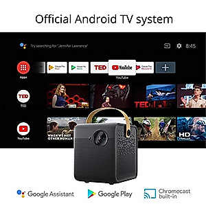 DROOS Portable Projector Dice Full HD Projector DLP Home Theater Lumens with 16000 mAh Battery Mini Projector Portable Android(projectors)