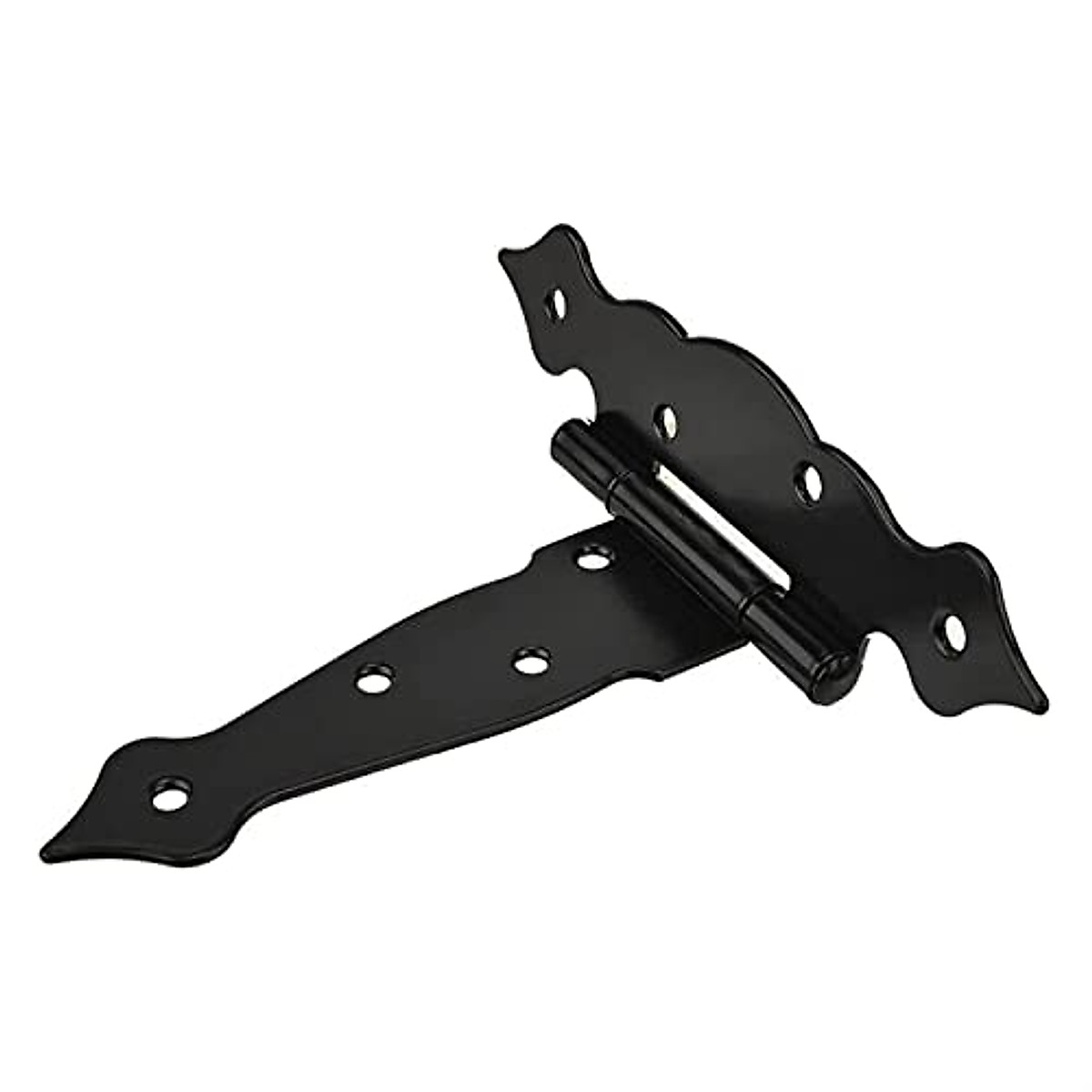 Garden Gate Hinges,Tee Shed Hinge, 4 X 6 Inch Heavy Duty Hinges Black Iron T-Shaped Triangular Slotted Hinges Shed Wood Fence Door Hinges Hardware Door Accessories