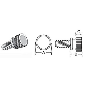 Thumb Screw Black Nylon 6/6 Material (Plastic) Unslotted 10-32 x 1/2 inch (Carton of 100) #10 Screw, Head Width: 0.425, Head Height: 0.325, Knurled Height: 0.140, Made in USA (Black, 10-32 x 1/2)