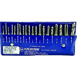 Morse Cutting Tools 37105 Tap and Drill Set, Metric Series, High Speed Steel, 105 Number