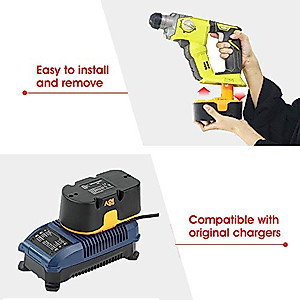 3600mAH Ni-Mh Replacement Battery for Ryobi 18V Battery P100 P101 ABP1801 ABP1803 BPP1820 Compatible with Ryobi Battery 18 Volt Tools 130224028 130224007 Cordless Power Tools 【2 Packs 3.6Ah 18V】
