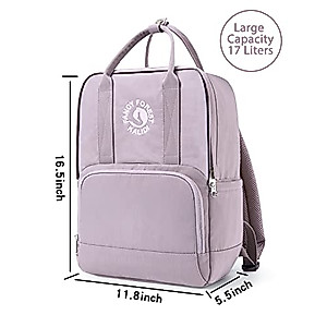 KALIDI Laptop Backpack Casual Women School Bag for 15.6inch Laptop Travel Back Pack with Handle, Water Resistant College High School Girls Work Backpack, Purple