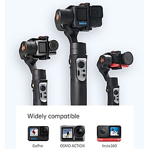 Hohem iSteady Pro 4 Action Camera Gimbal 3-Axis Splashproof Stabilizer for GoPro Hero 11/10/9/8/7/6/5/4/3,DJI OSMO Action,Insta360 ONE R,Sony RX0,Quick Mounting,14Hrs Runtime