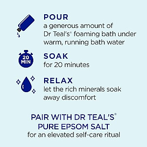 Dr Teal's Foaming Bath with Pure Epsom Salt, Detoxify & Energize with Ginger & Clay, 34 fl oz (Pack of 4) (Packaging May Vary)