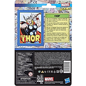 Marvel Hasbro Legends Series 3.75-inch Retro 375 Collection Thor Action Figure Toy,1 Accessory